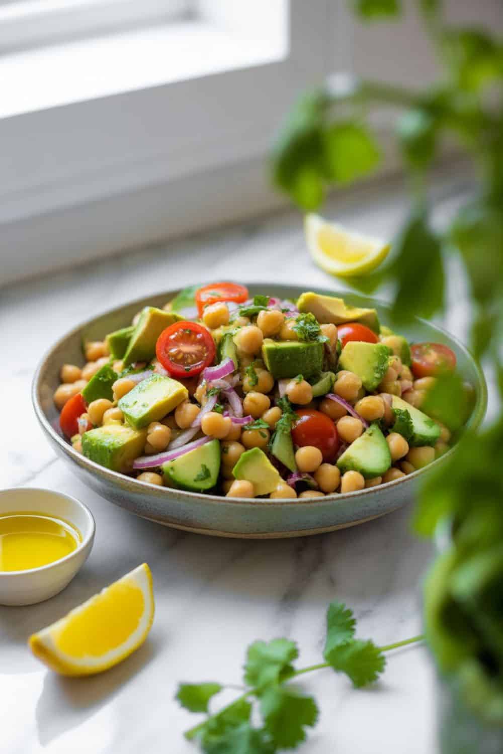Chickpea and Avocado Salad - Lazy Apron