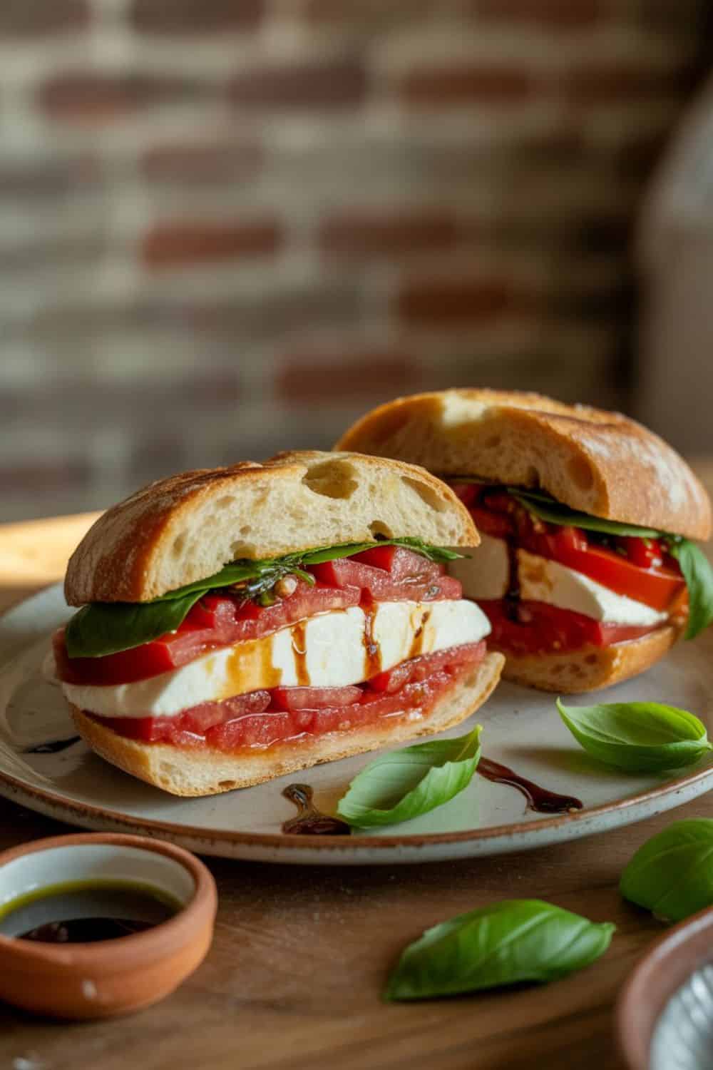 Tomato Mozzarella Sandwich - Lazy Apron